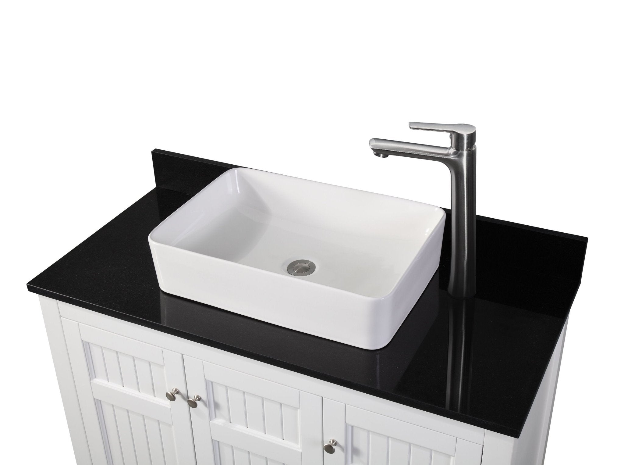 rectangle bathroom sink with cabinet